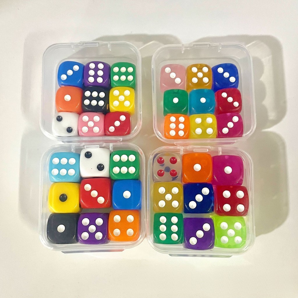 9 in 1 set - 14mm Colorful Dice Arylic Toy Dadu 大话骰子 | Shopee Malaysia