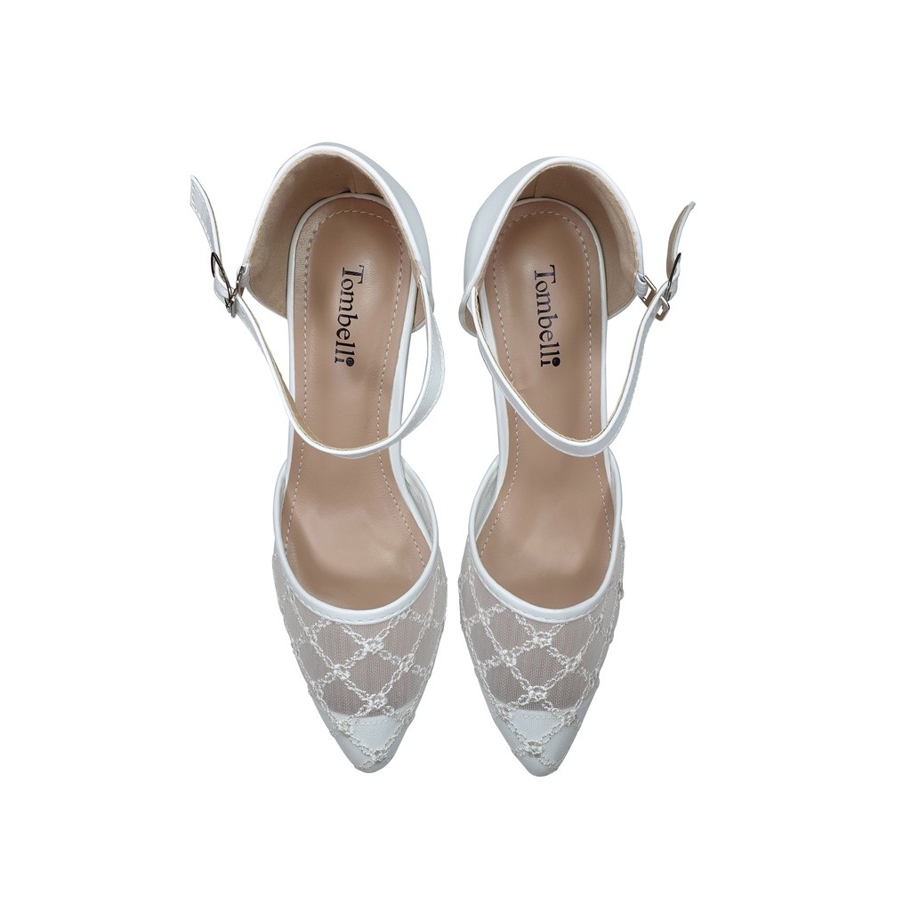 SK1 Tombelli Women Pointed Toe Heels Pump Shoes With Sling White/Pink ...