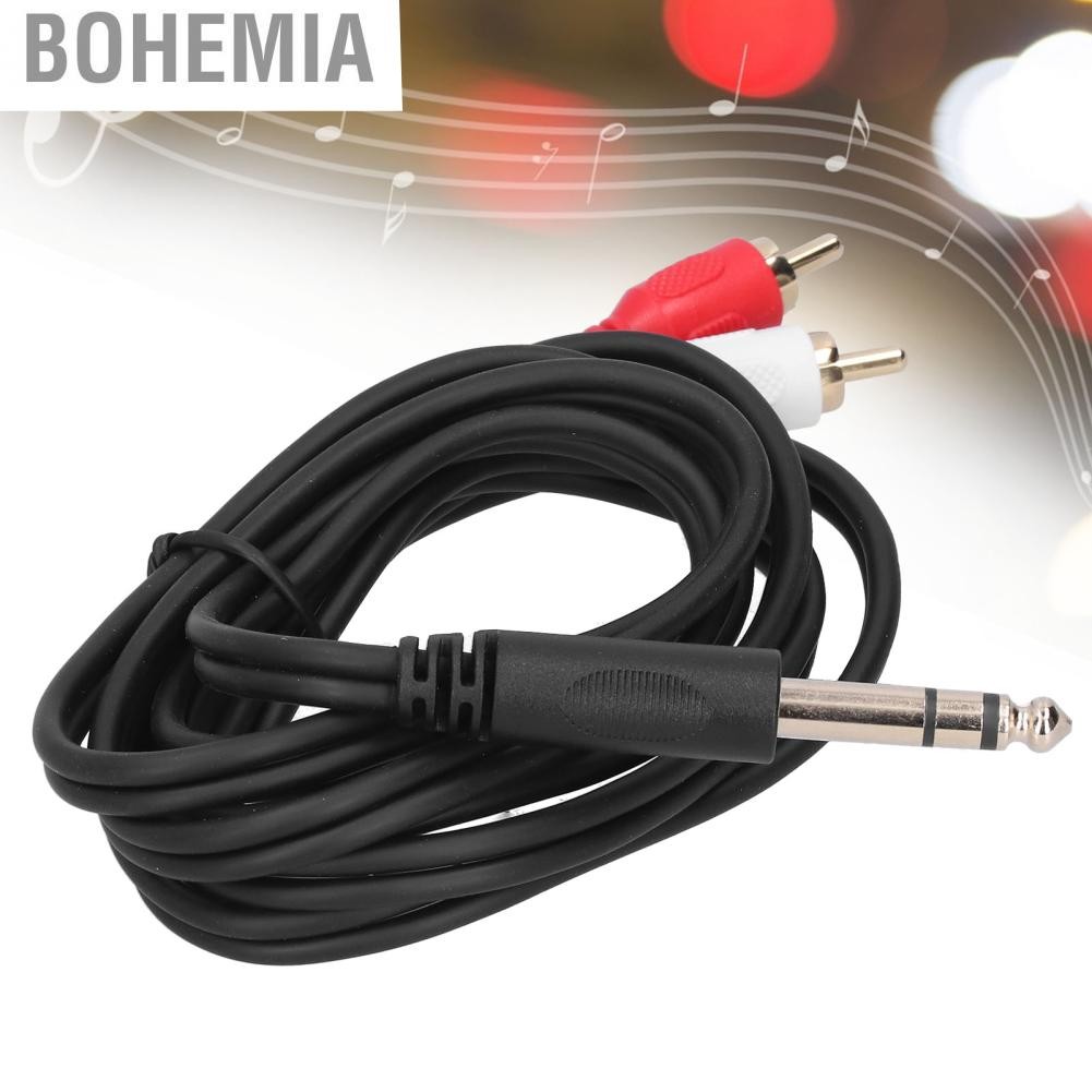 Bohemia 6.35mm to Double Audio Cable PVC and Brass Material Male ...