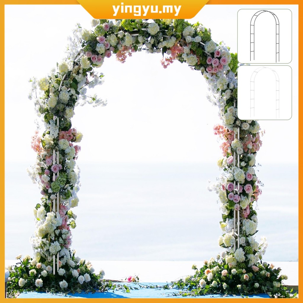 Metal Garden Arch Large Iron Plant Trellis Reusable Wedding Arch for ...