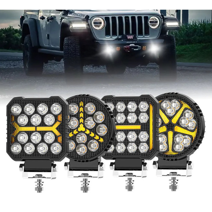 2025new144W Round LEDWork Light Spotlight Off-road Driving Fog Lamp ...