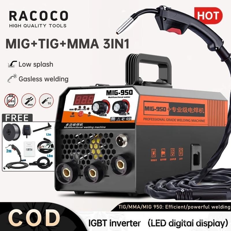MIG-950 Inverter Gasless Welding Machine/No Gas/3 IN 1 Inverter Welding ...