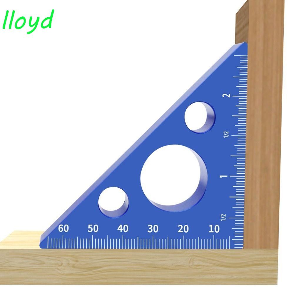 LLOYD Right Angle Ruler, Imperial Scales Aluminum Triangle Ruler, Red ...