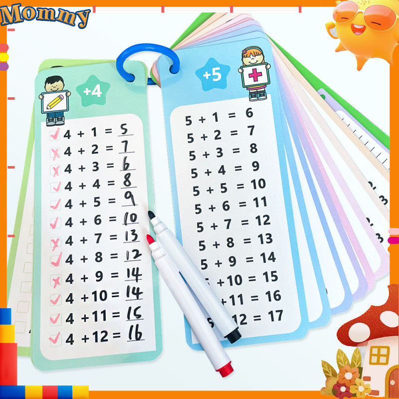 【🇲🇾 Ready Stock】15 Cards Math Flash cards for Kids 0-12 Math Training ...