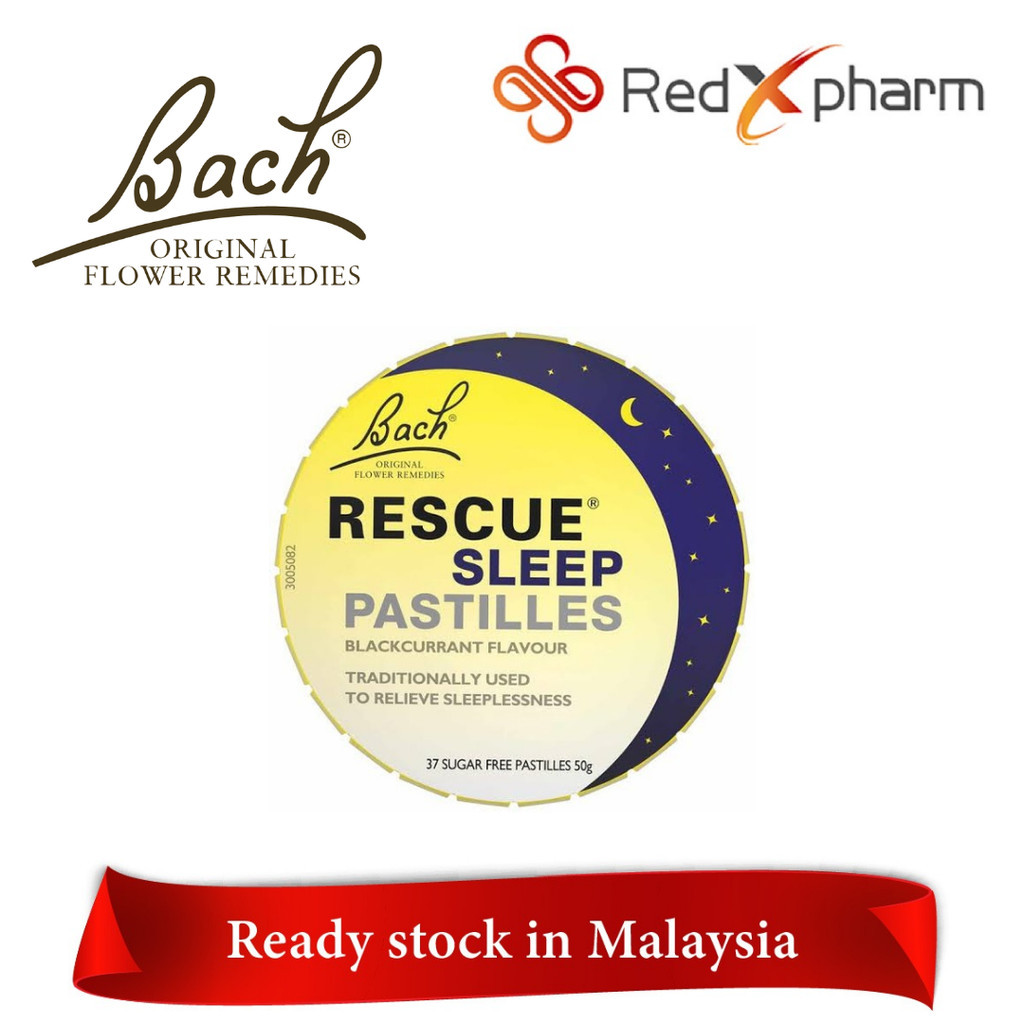 Bach Rescue Sleep Pastilles Blackcurrant 37 Pastilles (Ready Stock ...