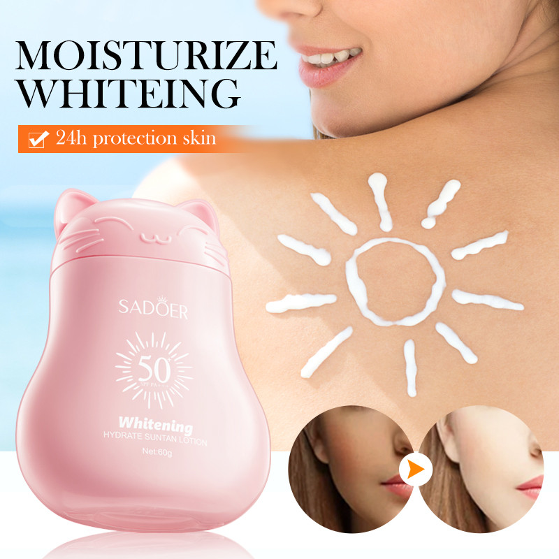 SADOER Whitening Soothing Skincare Lotion Sunscreen Spf 50 Pa+++ Sunblock Face Body 60g GM ...