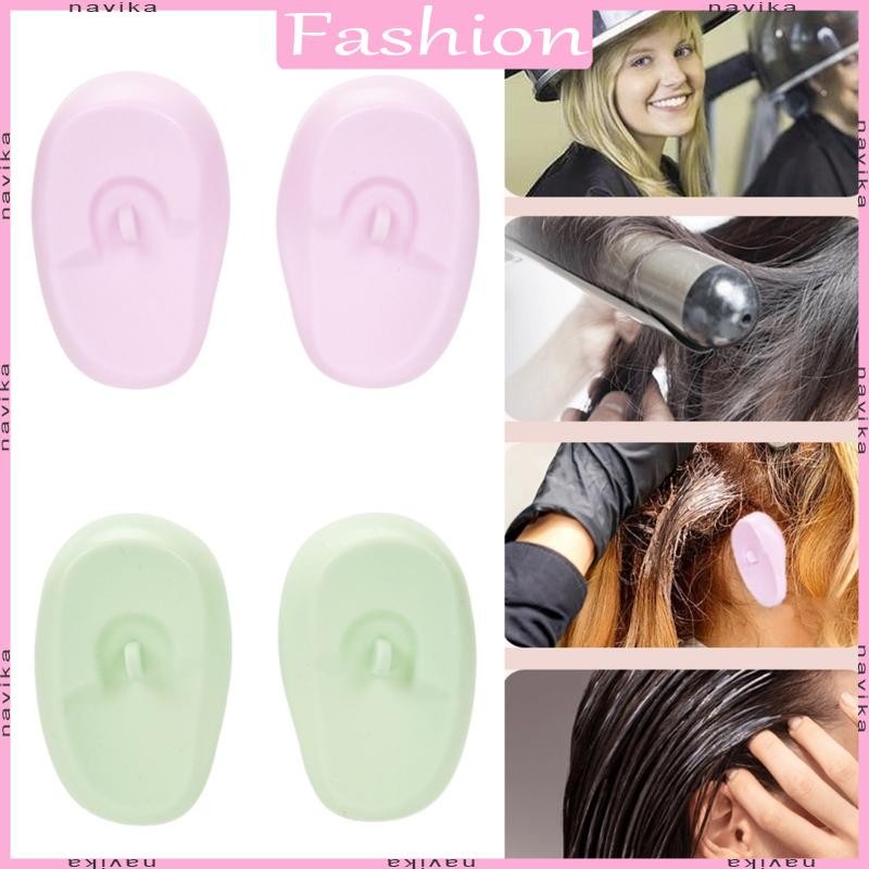 NAV Silicone Waterproof Ear Cover Bath Shower Salon Ear Protector Cover ...