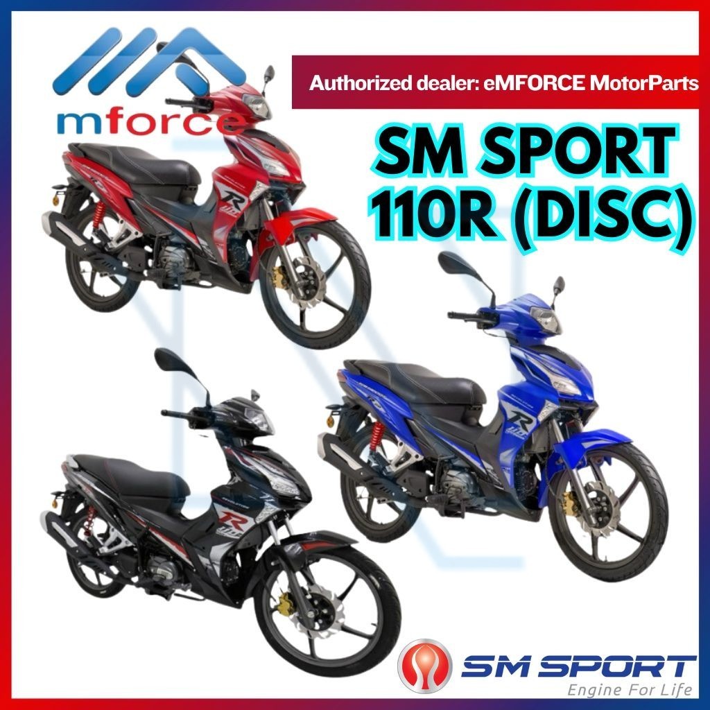 ORIGINAL SM SPORT 110/R 110R (DISC) BODY COVER SET BLACK BLUE RED WITH ...