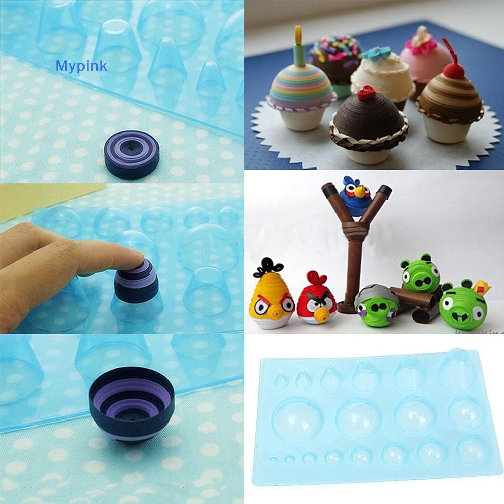 Mypink 1Pc Plastic Paper Quilling Mould Half Ball Domes DIY Paper Craft ...