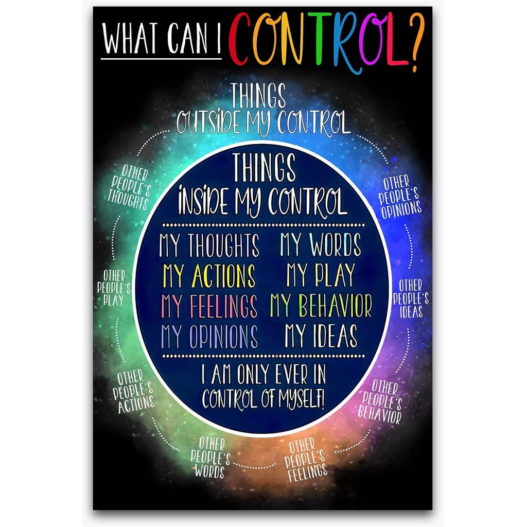 What I Can Control Poster School Counselor Sign Classroom Wall Art ...
