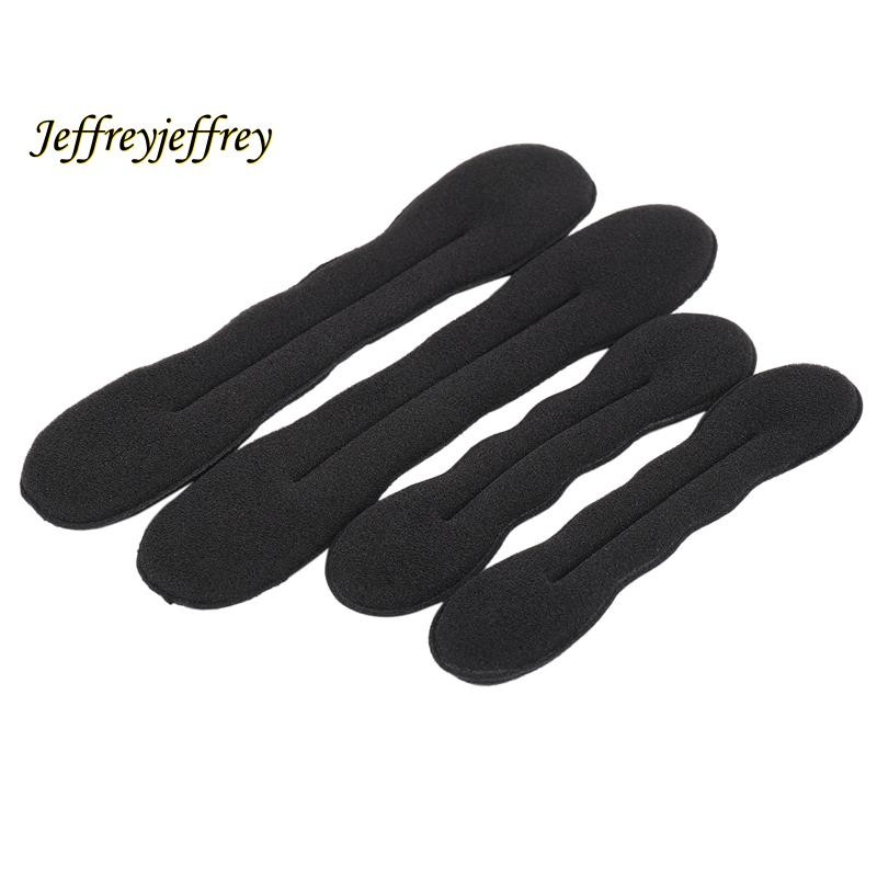 Magic Bun Maker (2 Small, 2 Large) Foam Sponge Bun Shaper Hair ...