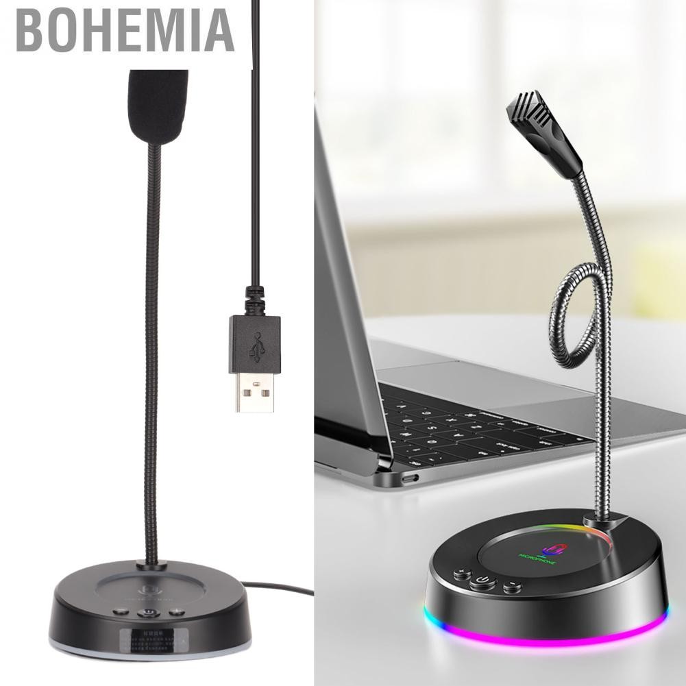 Bohemia Zunate USB Computer Microphone Gooseneck PC with Mute Plug and ...