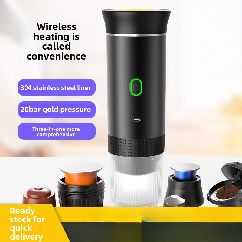 Portable Capsule Coffee Machine Espresso Electric Small Wireless Heat ...