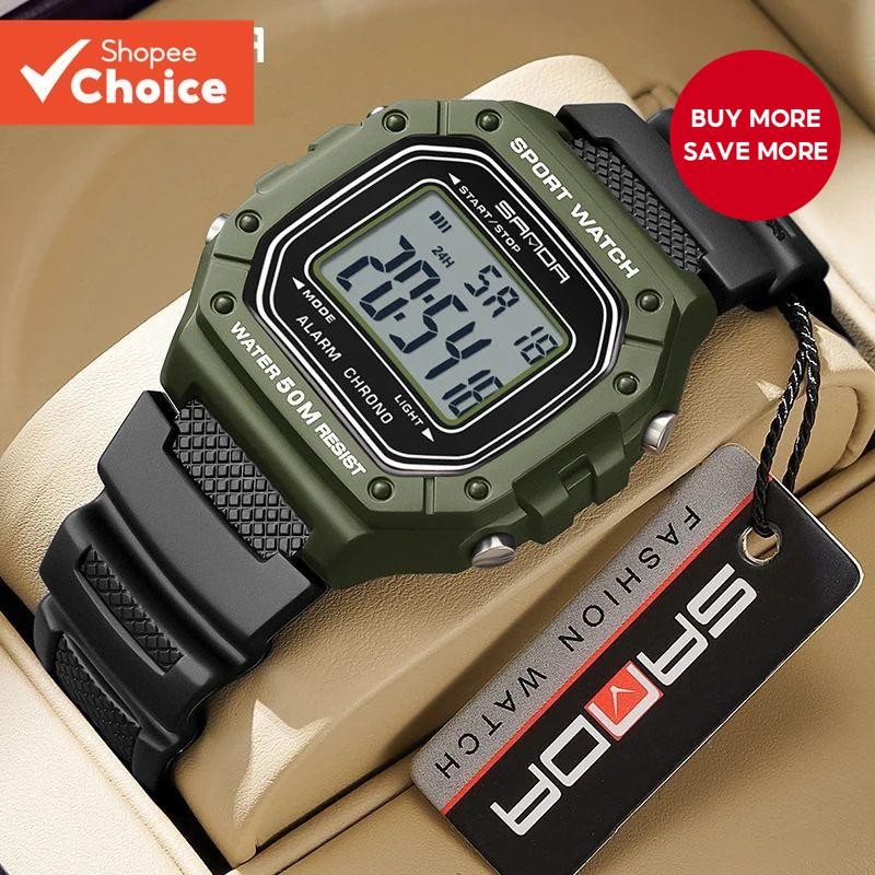 SANDA Fashionable and trendy small square men's outdoor sports luminous ...