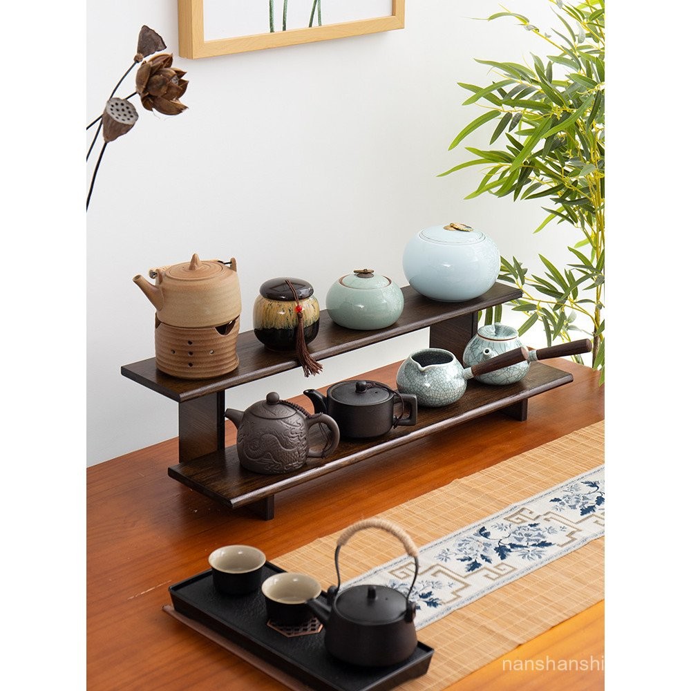 Desktop Bogu Rack Small Tea Set Rack Tea Room Duobaoge Purple Clay Pot ...