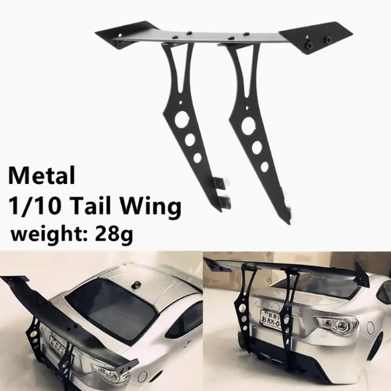 Metallized Drag Racing Rear Wing Spoiler, Suitable for 1/10 Tamiya ...