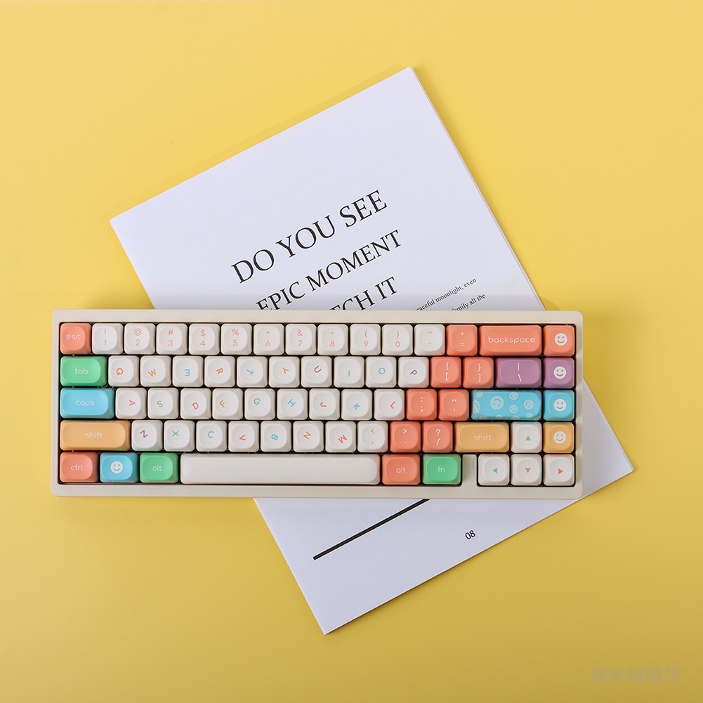 135 Keys Colored Cool Kids Keycaps MOA Profile PBT Dye Sublimation Key ...