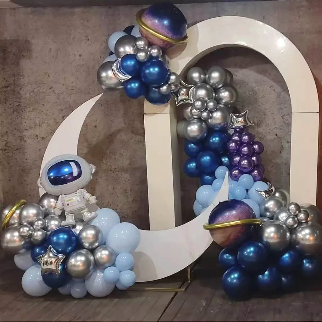 140pcs Universe Outer Space Balloon Garland Arch Kit Astronaut Rocket ...