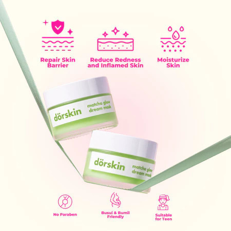 Dorskin MATCHA GLOW DREAM MASK PINK BLISS MOISTURIZER Dorskin BeterSkin ...