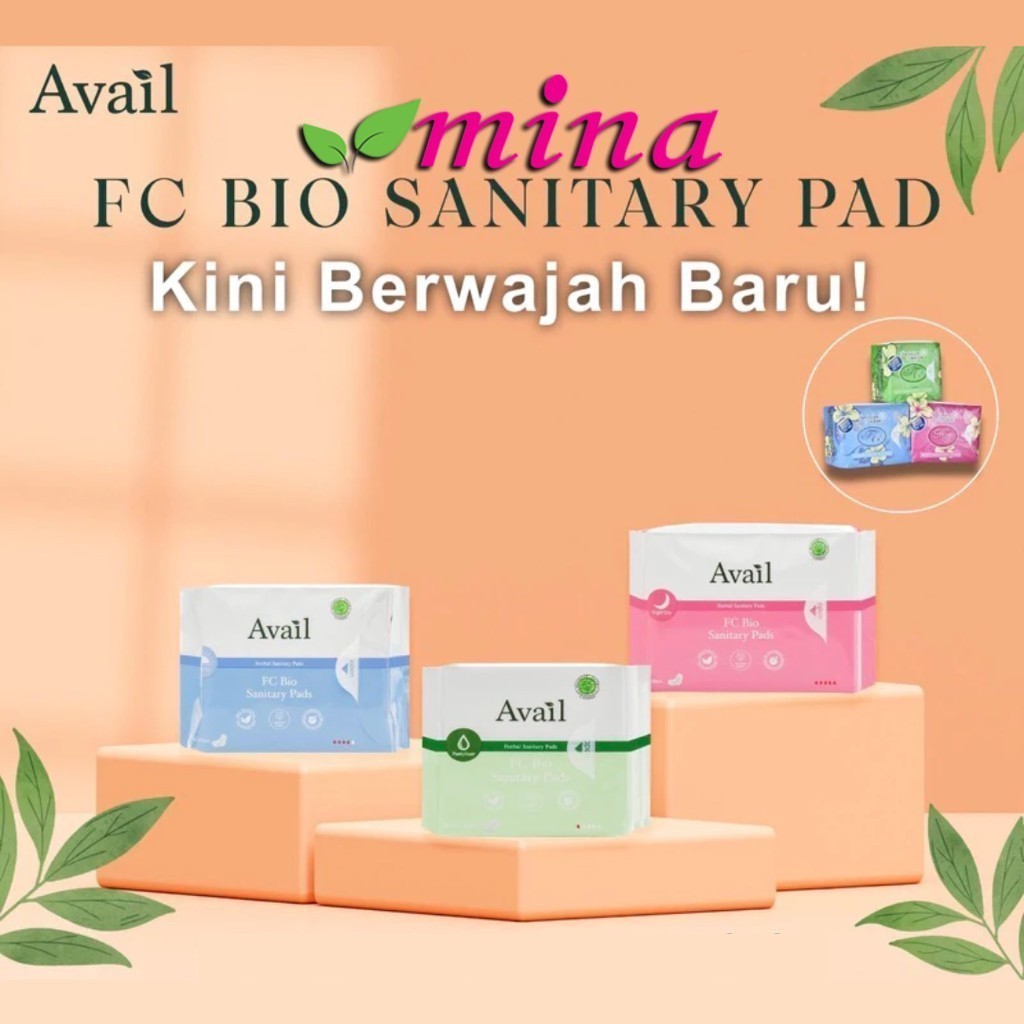 (NEW PACK) AVAIL FC Bio Sanitary Pad Pantiliner Hijau Day Use Biru ...