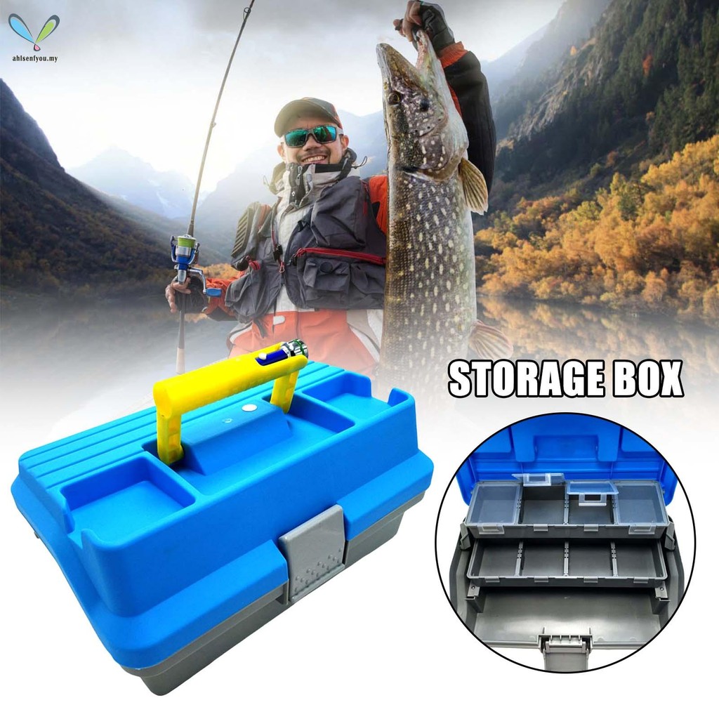 Premium Portable Fishing Gear Box with Small Compartments Spacious ...