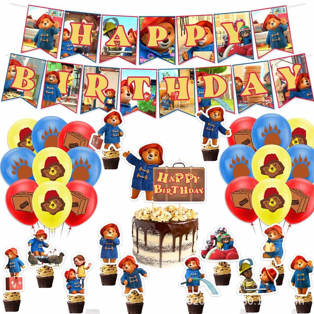 Paddington Bear themed Children's Birthday Party Decoration Set ...