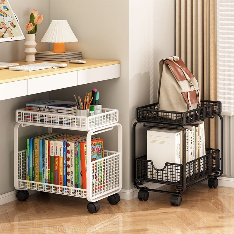 Movable Storage Rack Multi-layer Books Organizer Rack Under the Table ...