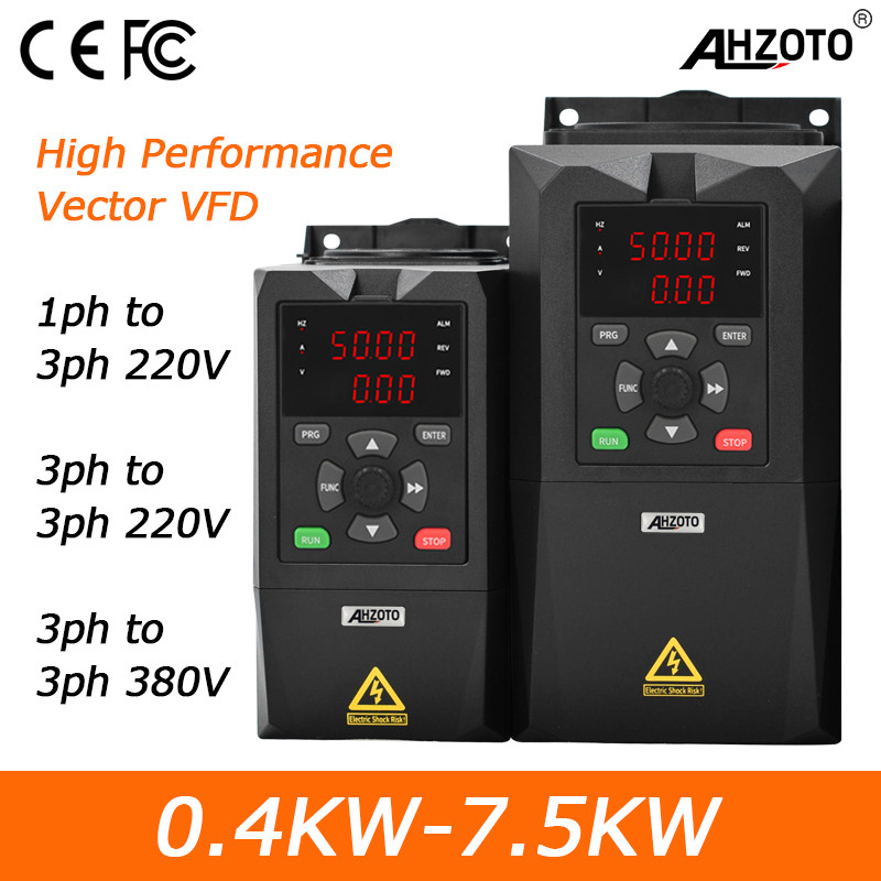 220V 380V VFD 3PH 220V 380V Motor Speed Controller Adjustable Frequency ...