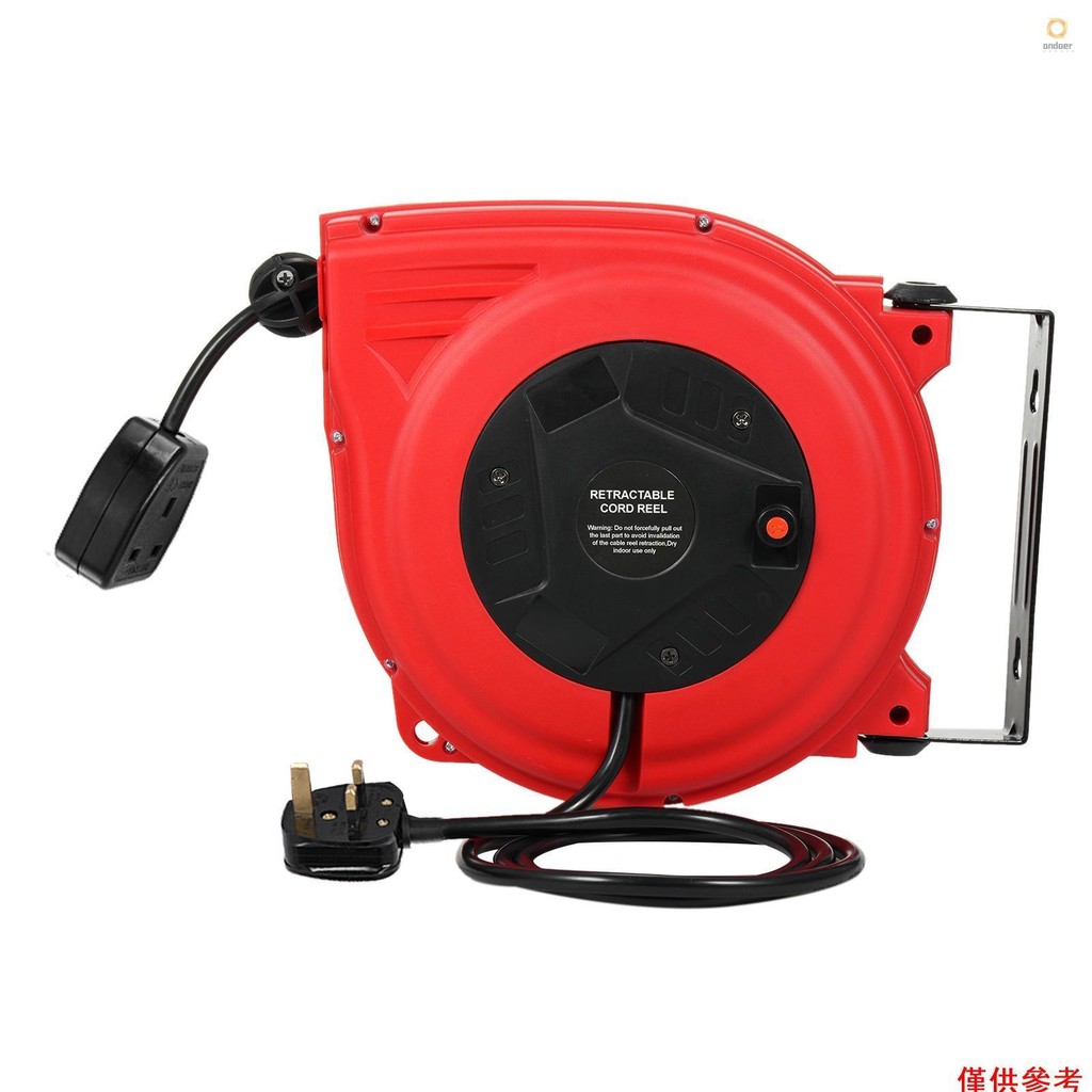 Ado)1250W Heavy Duty Retractable Cord Reel, 10+1.5M Retractable ...