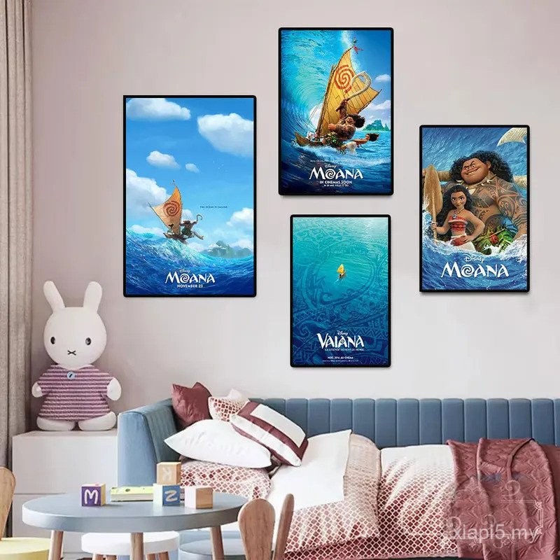MINISO Disney Princess Movie Canvas Painting Children's Room Cartoon ...