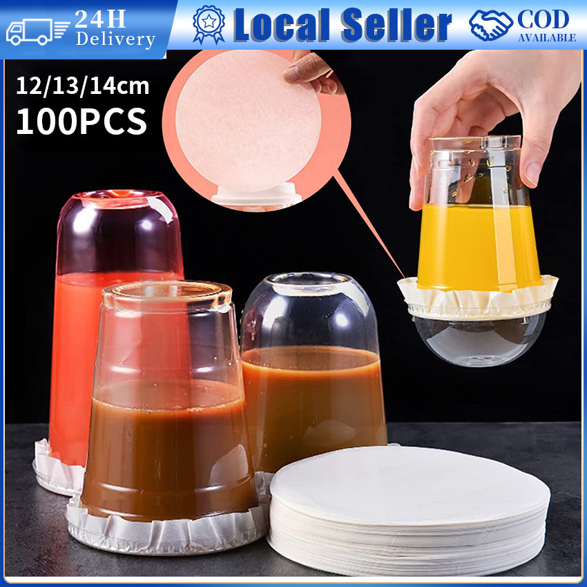Disposable Milk Tea Leak Proof Paper Films for Coffee Takeout Drinks ...