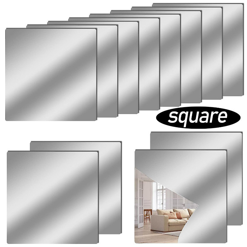 Acrylic Mirror Wall Sticker - Non Glass Reflective Mirror Stickers ...