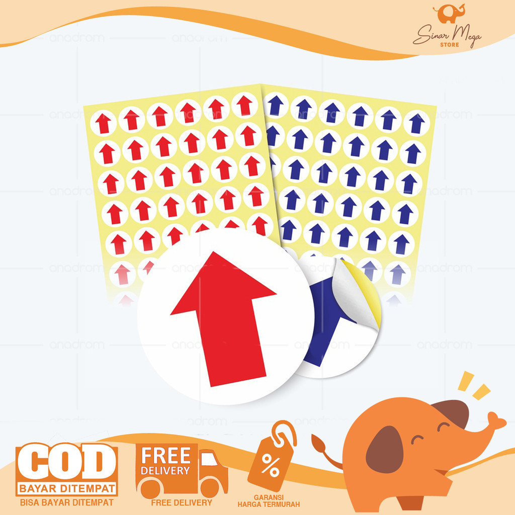 MERAH Fox Red Arrow Label contains 10 pieces of Small Arrow Sticker 1 ...