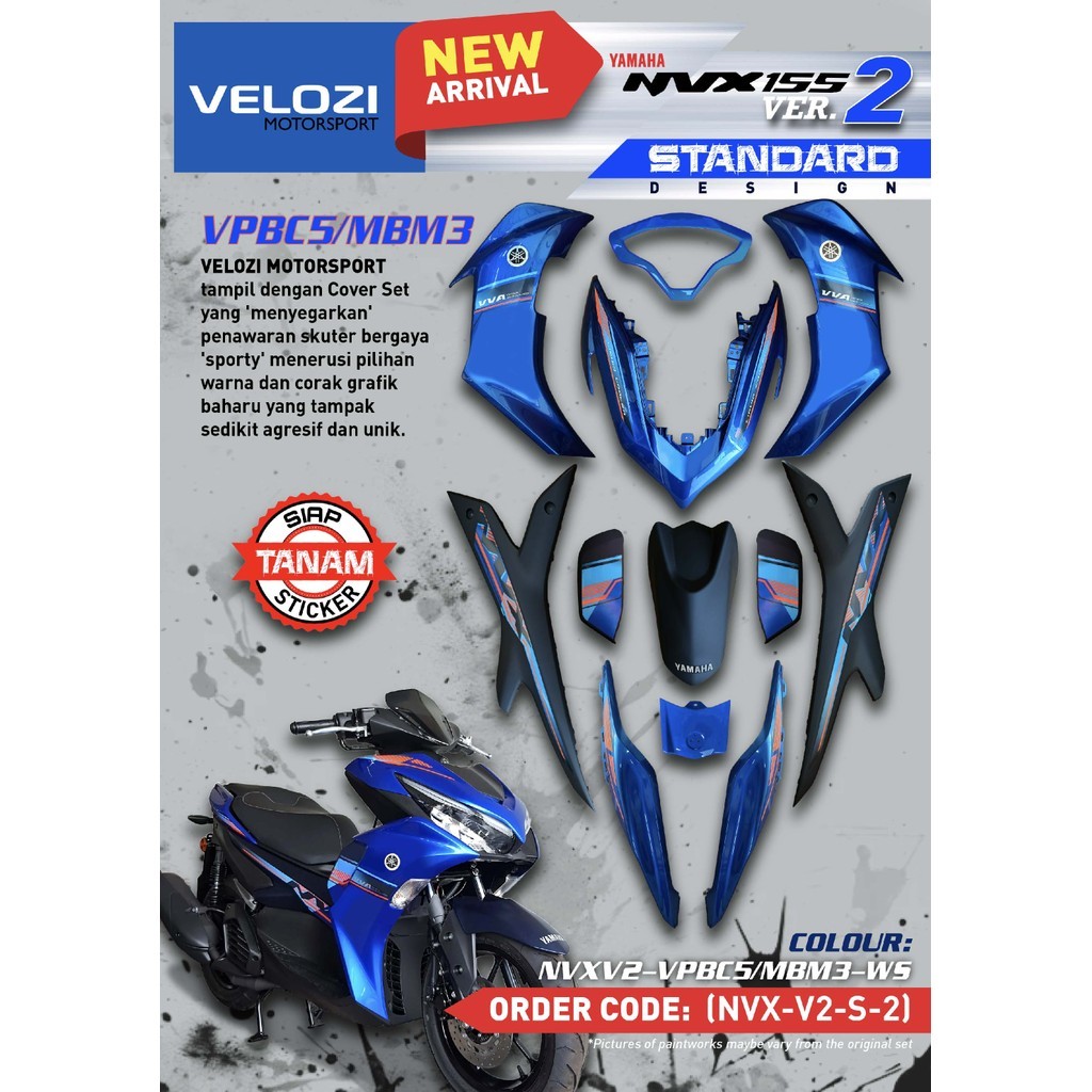 Cover Set VELOZI YAMAHA Coverset NVX155 NVX V2 VELOZI STANDARD VERSION ...