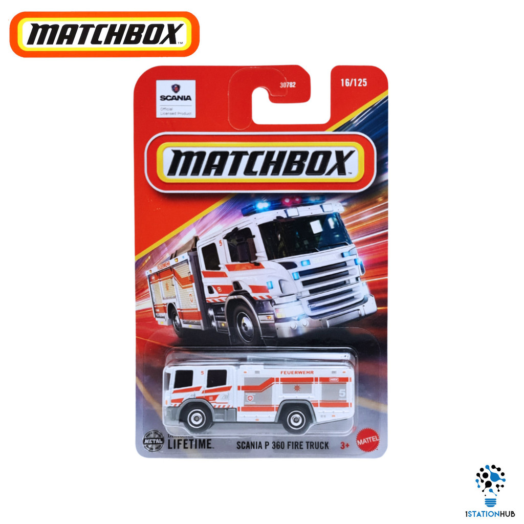 Matchbox Scania P 360 Fire Truck Car | Mattel Cars Collector Kids Toys ...