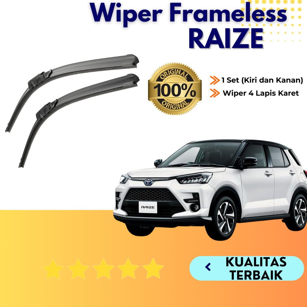 Toyota Raize / All New Raize Frameless Car Wipers 1 Set Left and Right ...