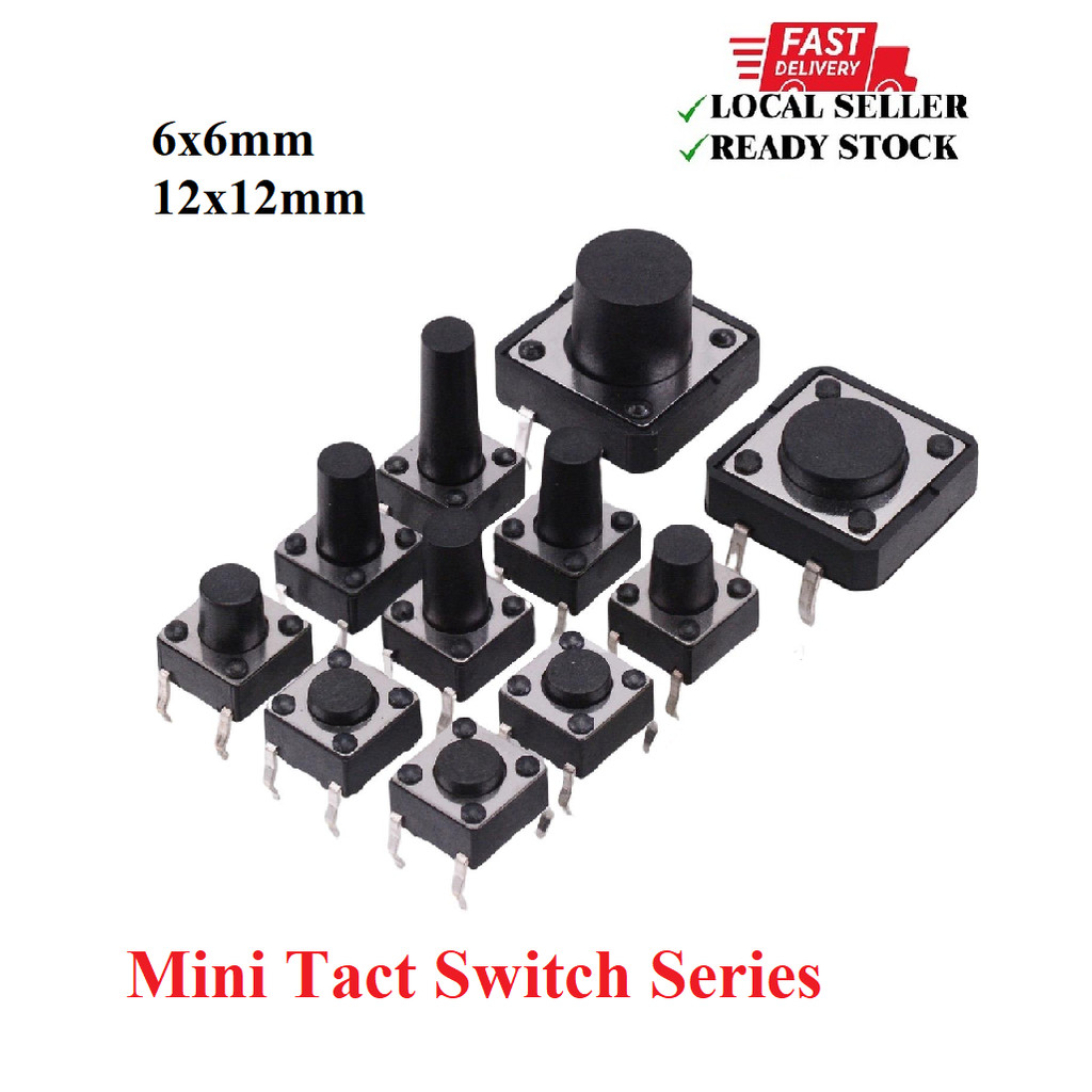 5pcs or 10pcs 4 Pin Mini Tactile Momentary Push Button Tact Switch ...