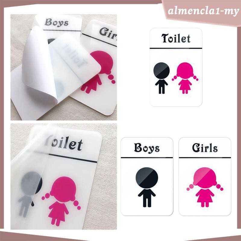 [AlmenclaabMY] Children Restroom Sign Logos Decor Signage Board ...
