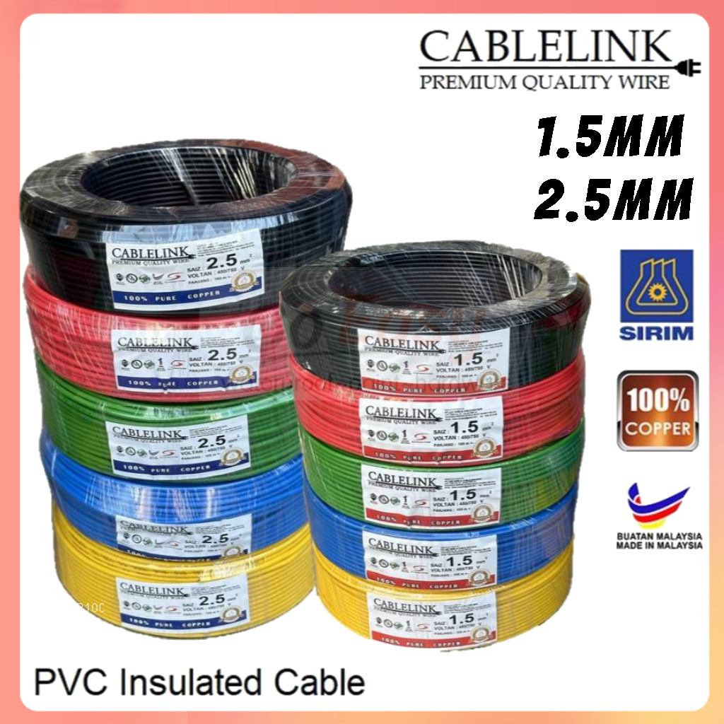 CableLink Kabel SIRIM APPROVED PVC Cable l PVC Insulated Cable | Kabel ...