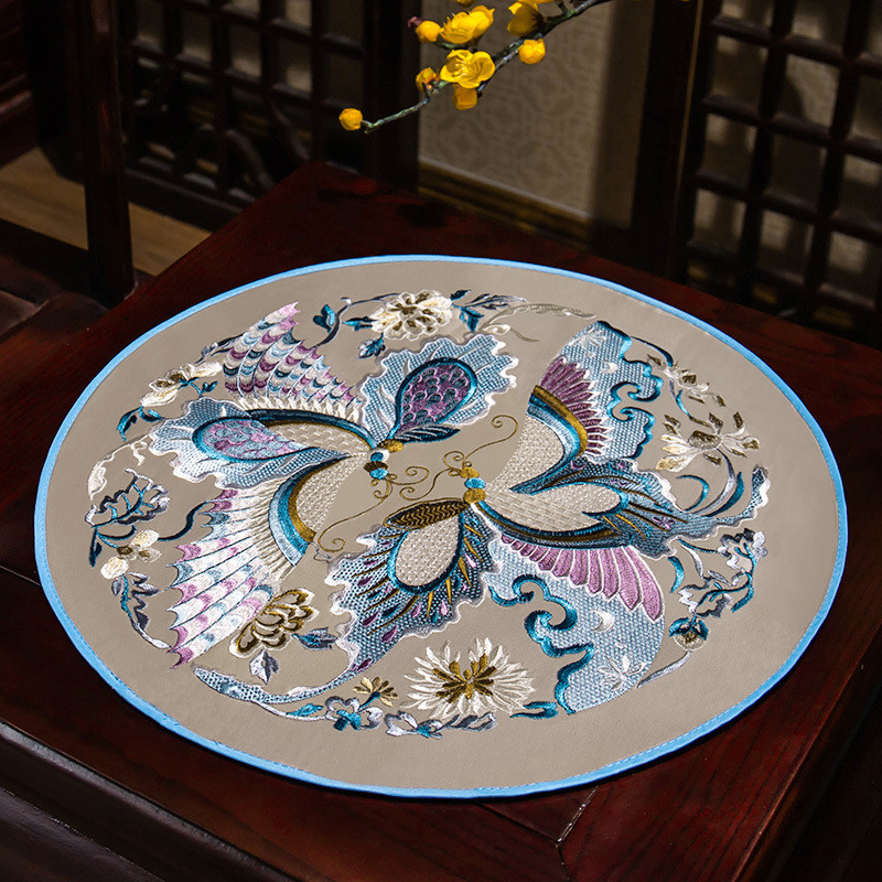 Chinese Style Embroidered Bottle Mat Table Runner Anti-slip Mat Table ...