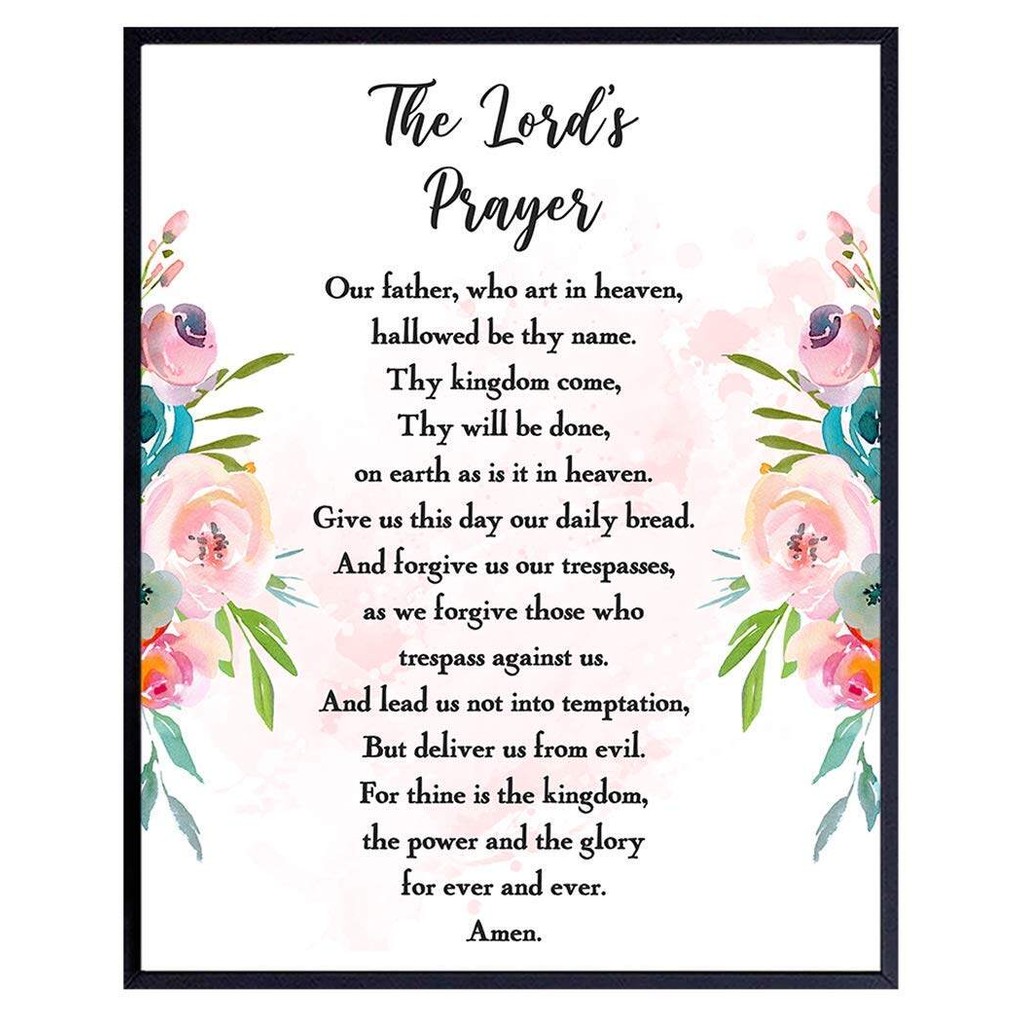 The Lords Prayer Wall Decor Scripture Religious Bible Verse Wall Art ...