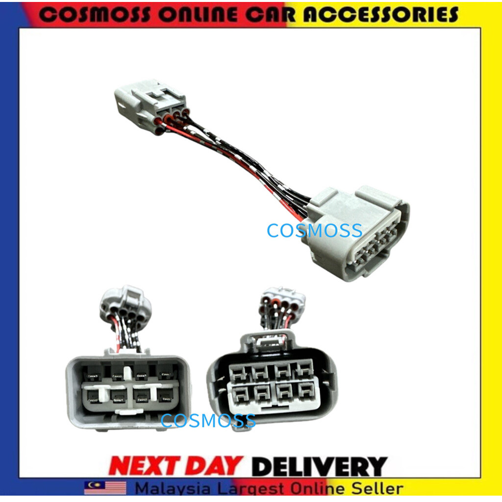 8 PIN PLUG N PLAY HEADLAMP SOCKET FOR NEW MYVI G3 / NEW ALZA D27A / NEW ...