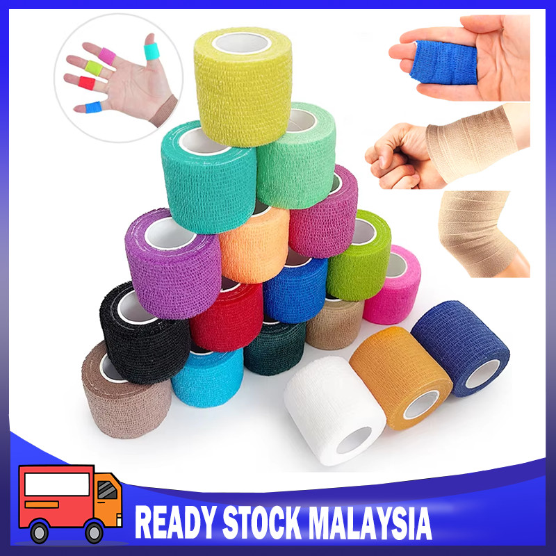Colorful Athletic Wrap Tape Self Adhesive Elastoplast Sports Protector ...