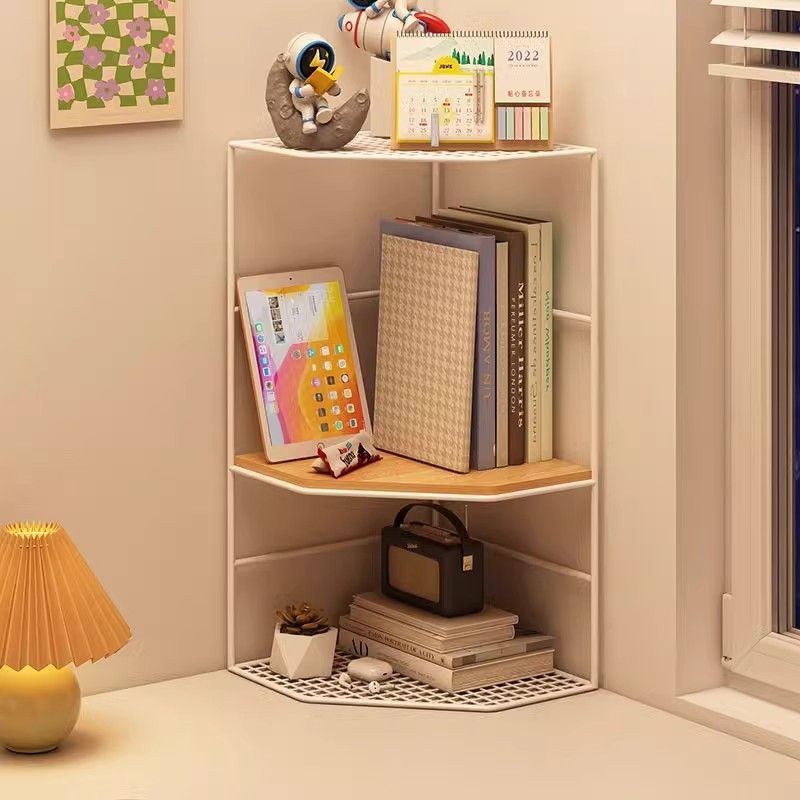 Desktop Corner Shelf Simple Desktop Triangle Bookshelf Storage Rack ...