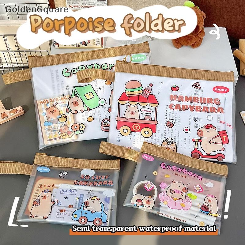 GG Cartoon Cute Capybara File Folder High Capacity Waterproof ...
