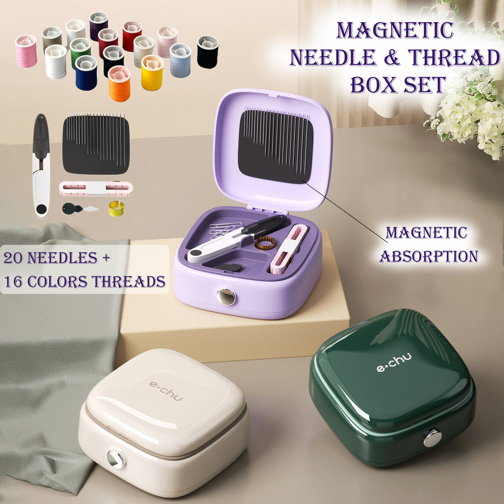 Magnetic Needle Storage Case Portable Sewing Kit Magnetic Box with ...