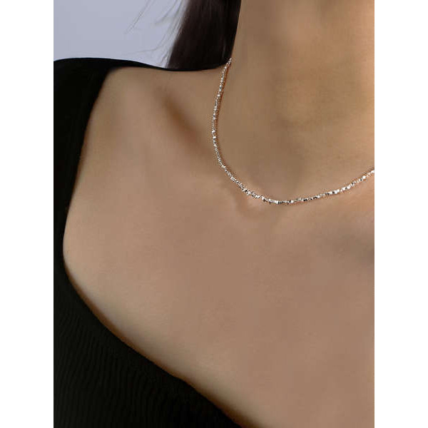 rantai silver rantai silver 925 original rantai nama S925 Perak Ringkas ...