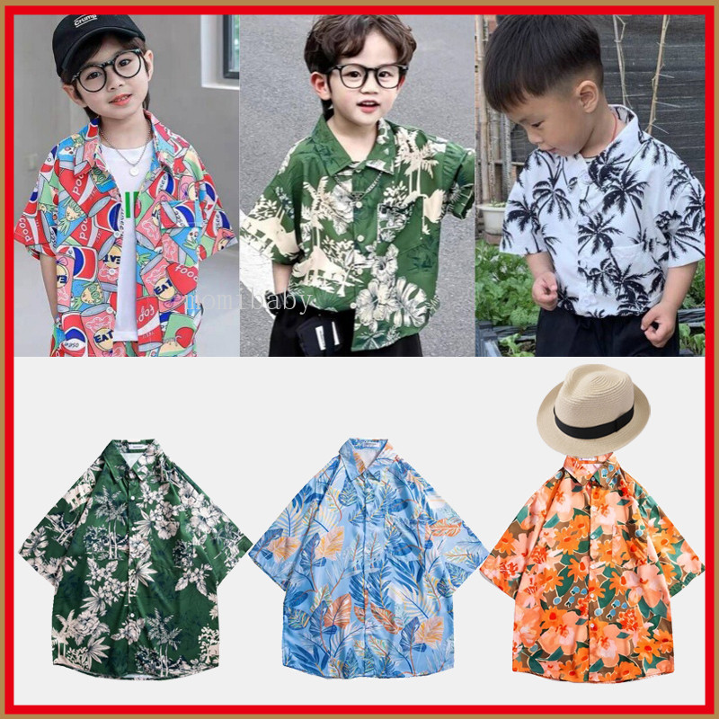 Beach Hawaiian Outfit for Kids Safari Costume Baby Boy Girls Floral ...