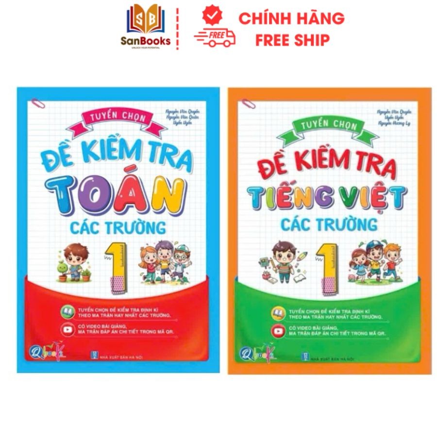 Books - Combo Selection of Math and Vietnamese Test Questions for Grade ...
