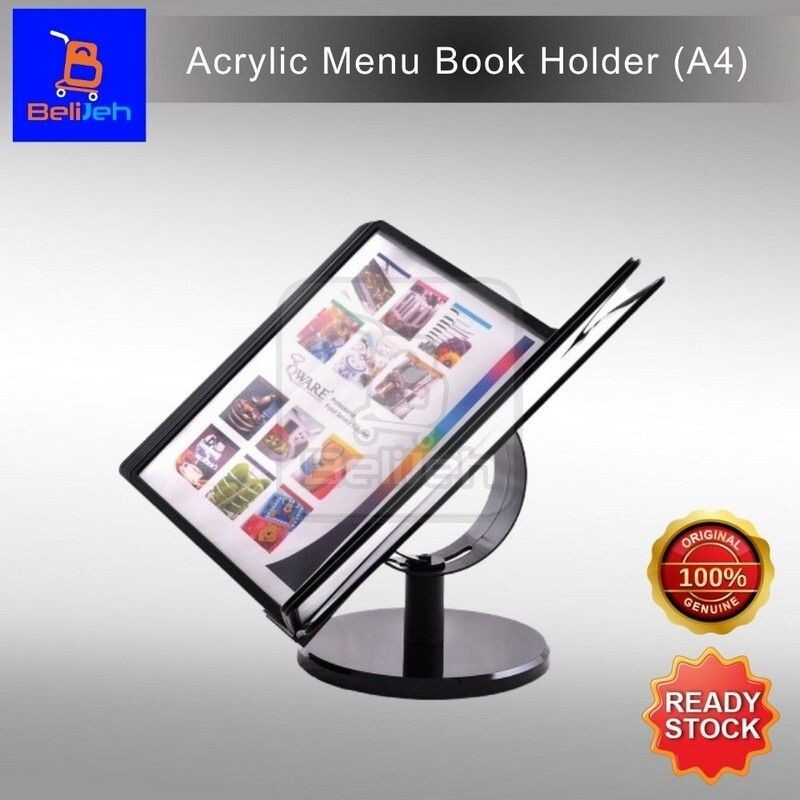 【BeliJeh】Acrylic 10 Sheets A4 Size Menu Book Holder With Stan | Shopee ...